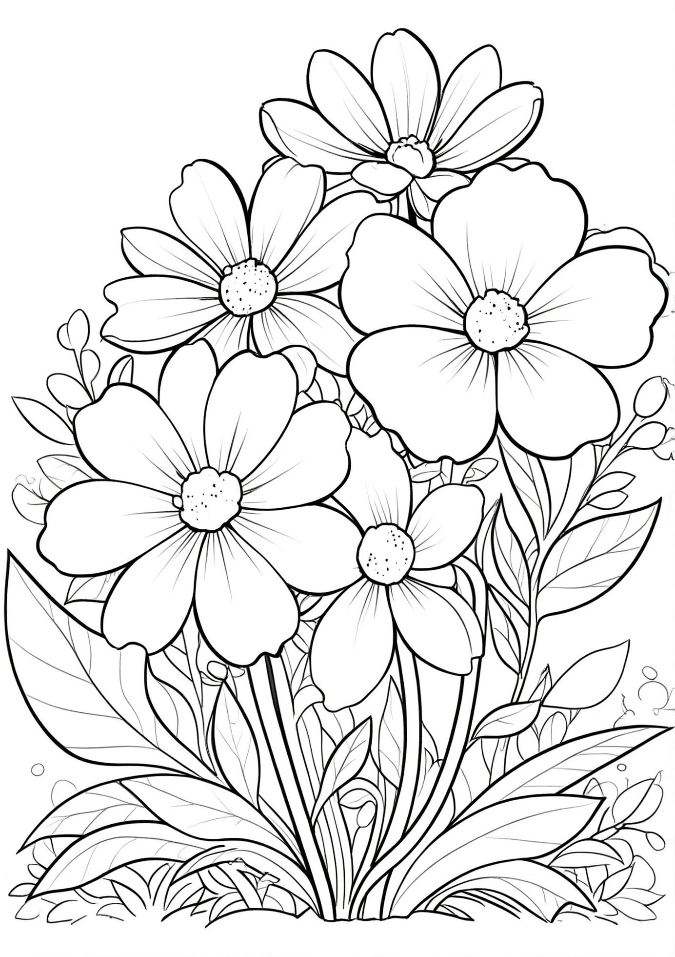 Dibujos de Flores para Colorear Gratis - imprimeycolorea.com