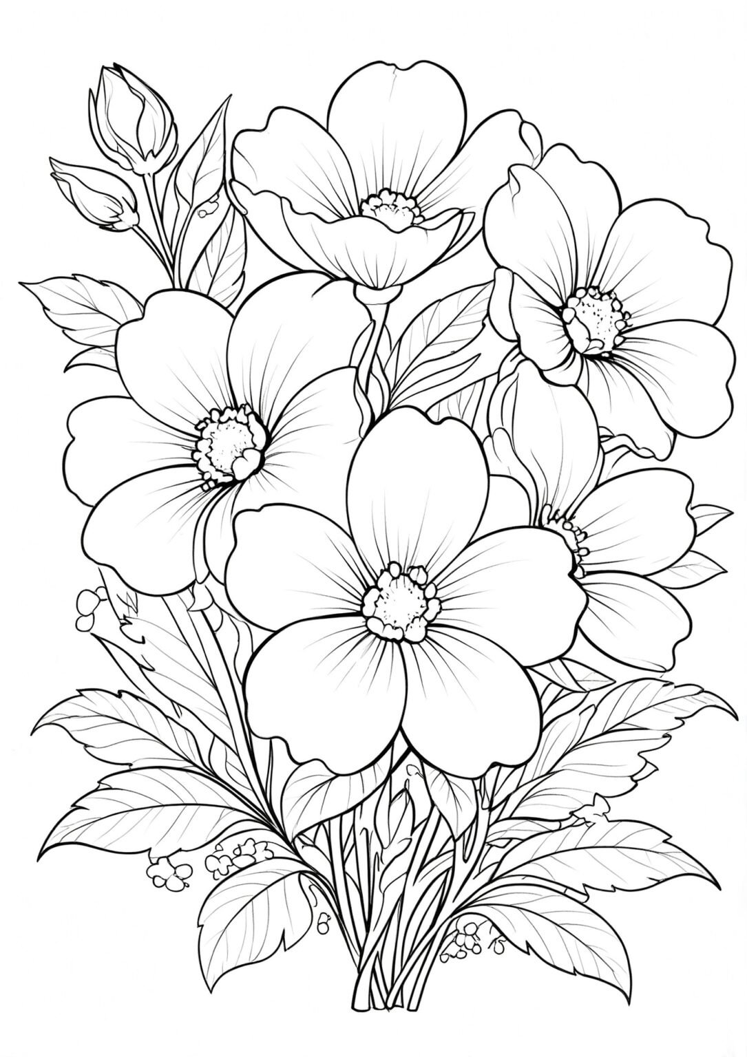 Dibujos de Flores para Colorear Gratis - imprimeycolorea.com