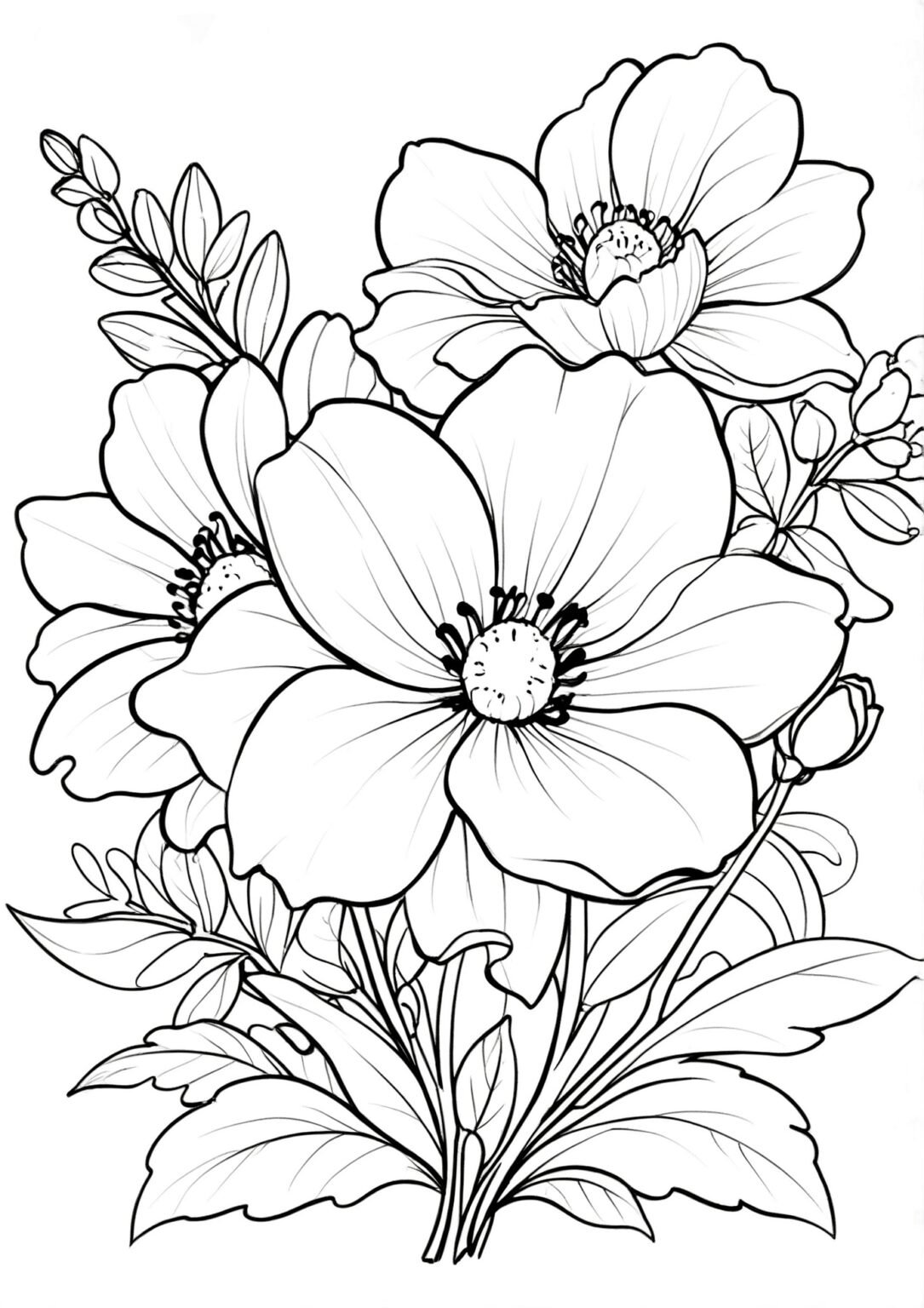 Dibujos de Flores para Colorear Gratis - imprimeycolorea.com