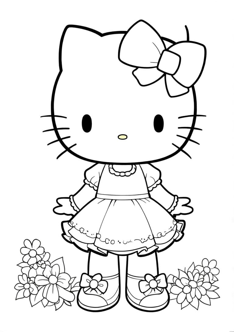 Dibujos de Hello Kitty para Colorear Gratis - imprimeycolorea.com