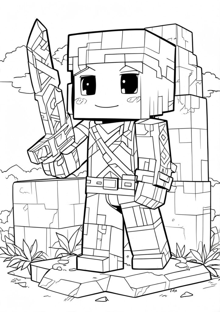 Dibujos de Minecraft para Colorear Gratis - imprimeycolorea.com
